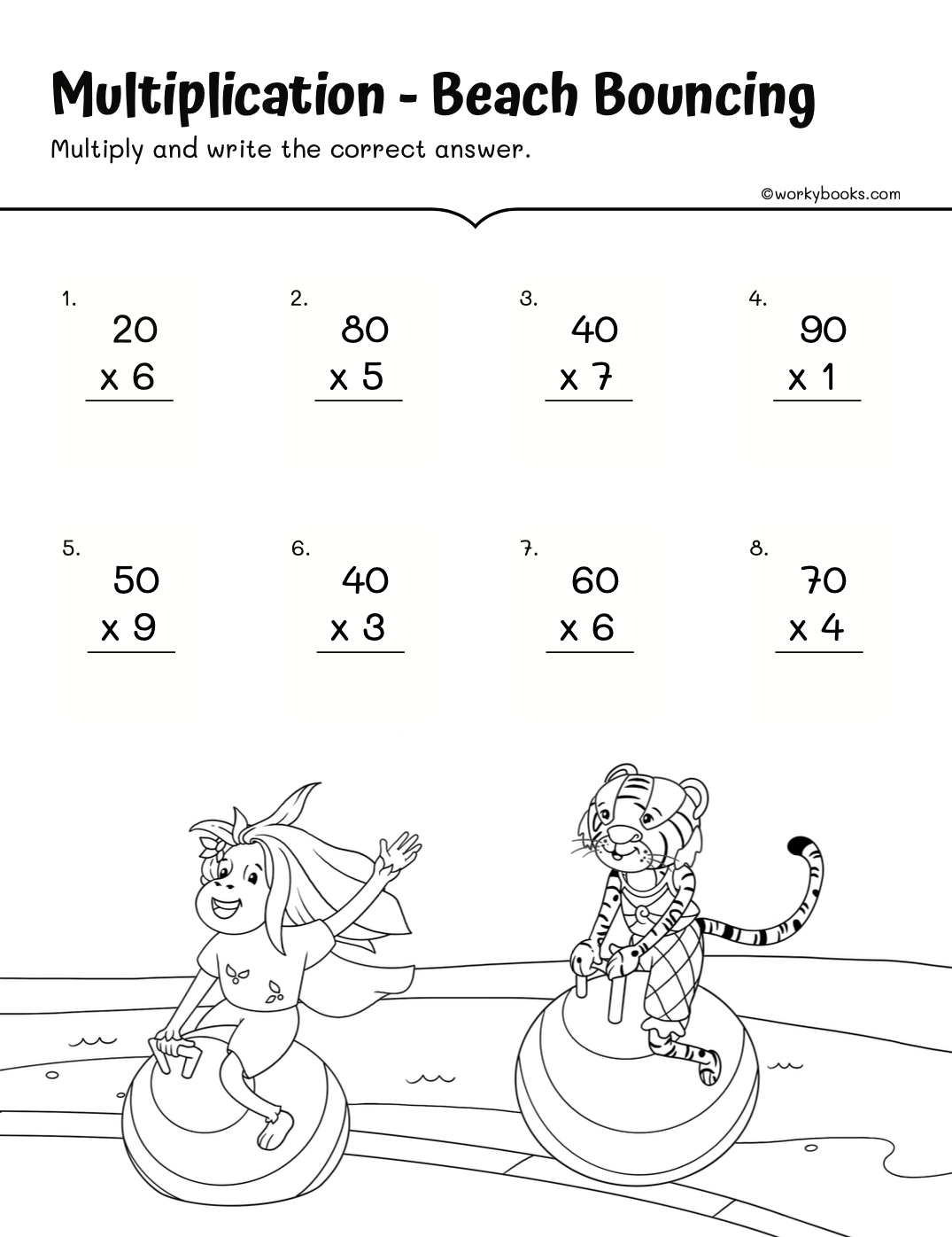 2 Digit Multiplication Worksheets by Workybooks - Workybooks Blog